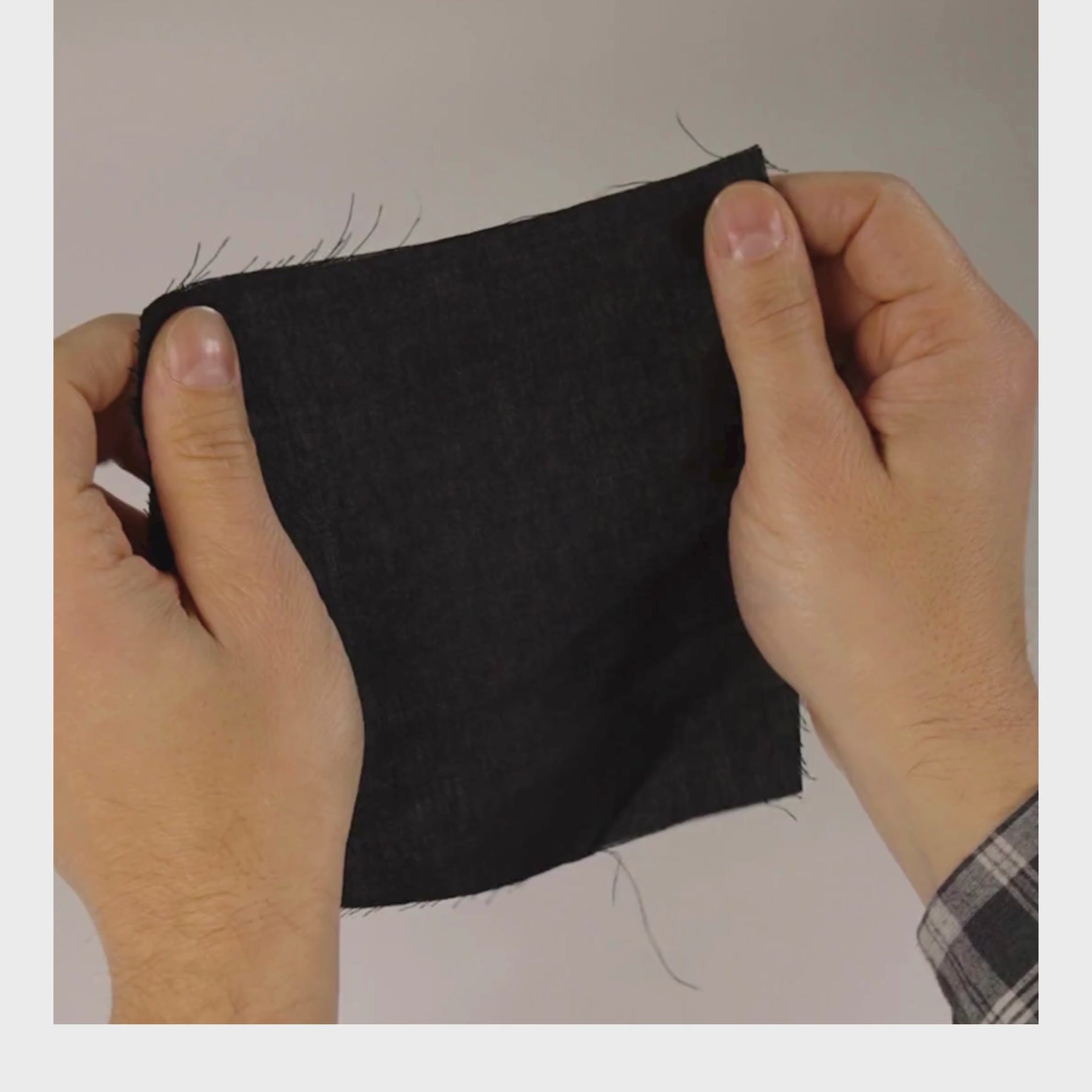 Black Rayon Challis Fabric by the Yard | Lightweight & Flowy